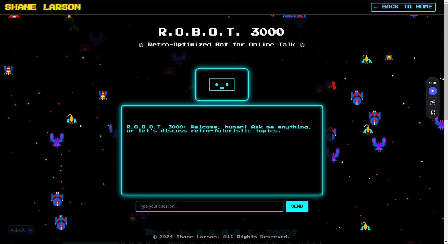 R.O.B.O.T. 3000 - Retro AI Assistant